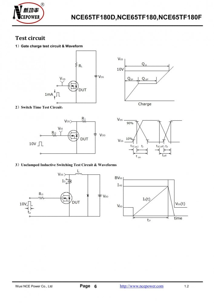 NCE65TF180 datasheet page 6