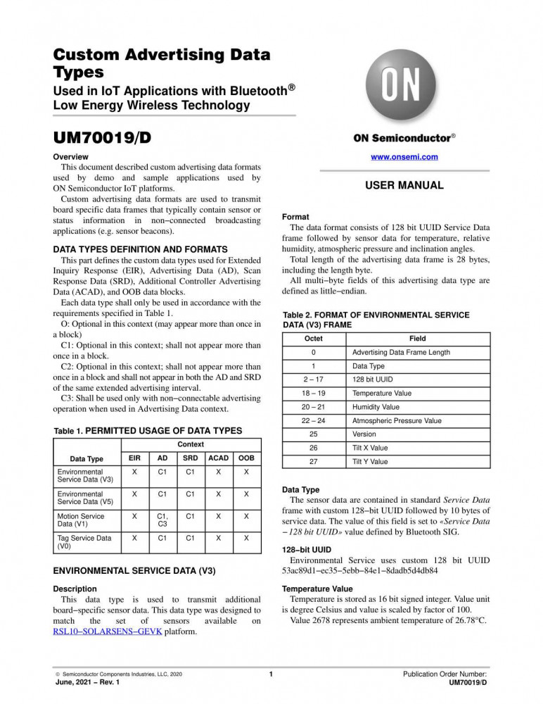 SECO-RSL10-TAG-GEVB documentation page 1