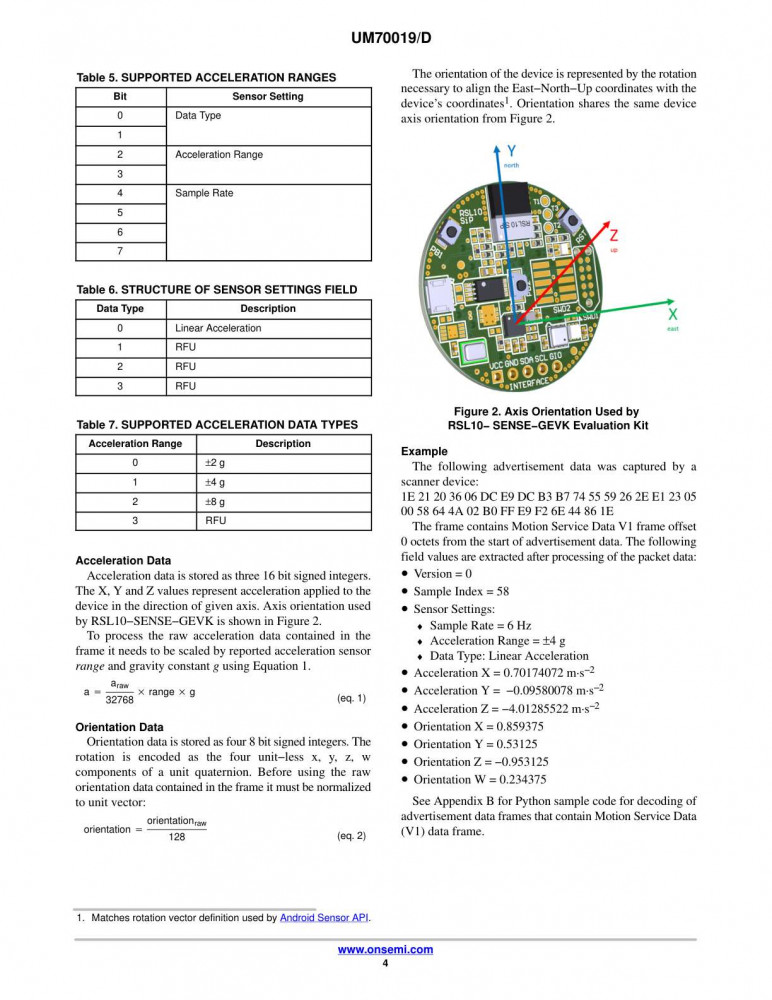 SECO-RSL10-TAG-GEVB documentation page 4