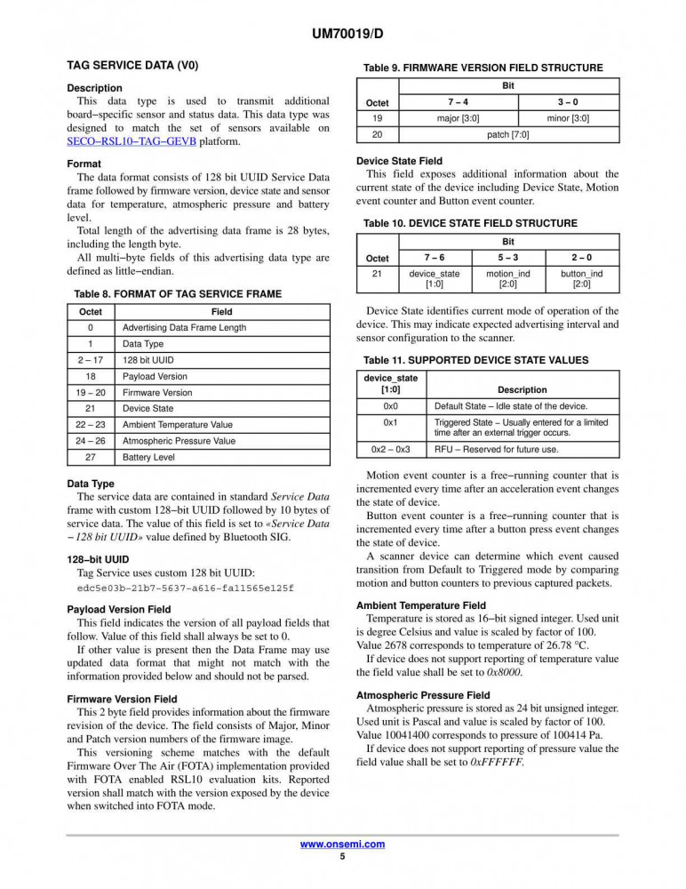 SECO-RSL10-TAG-GEVB documentation page 5
