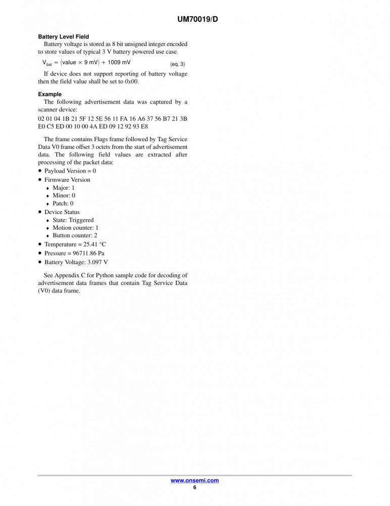 SECO-RSL10-TAG-GEVB documentation page 6