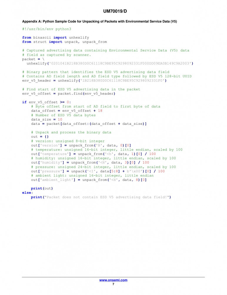 SECO-RSL10-TAG-GEVB documentation page 7
