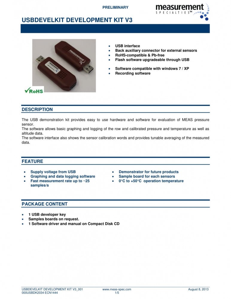 PROTO-USBDEVELKIT datasheet page 1