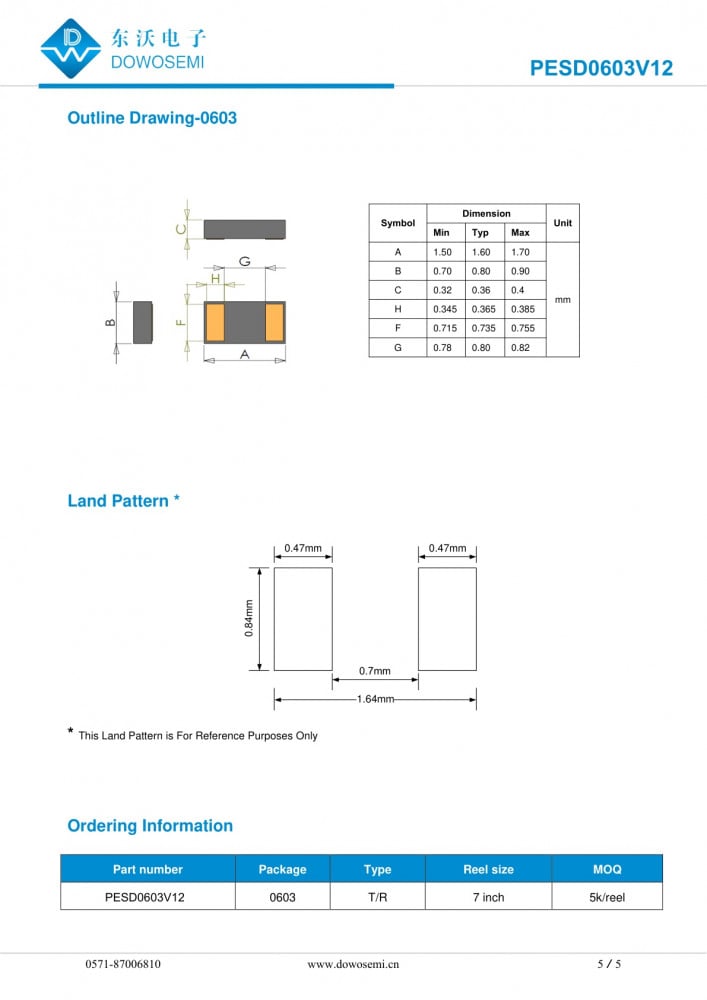 PESD0603V12 datasheet page 5