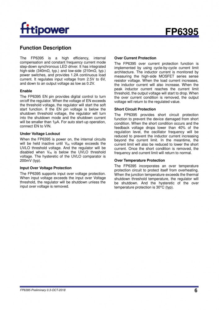 FP6395D7 datasheet page 6