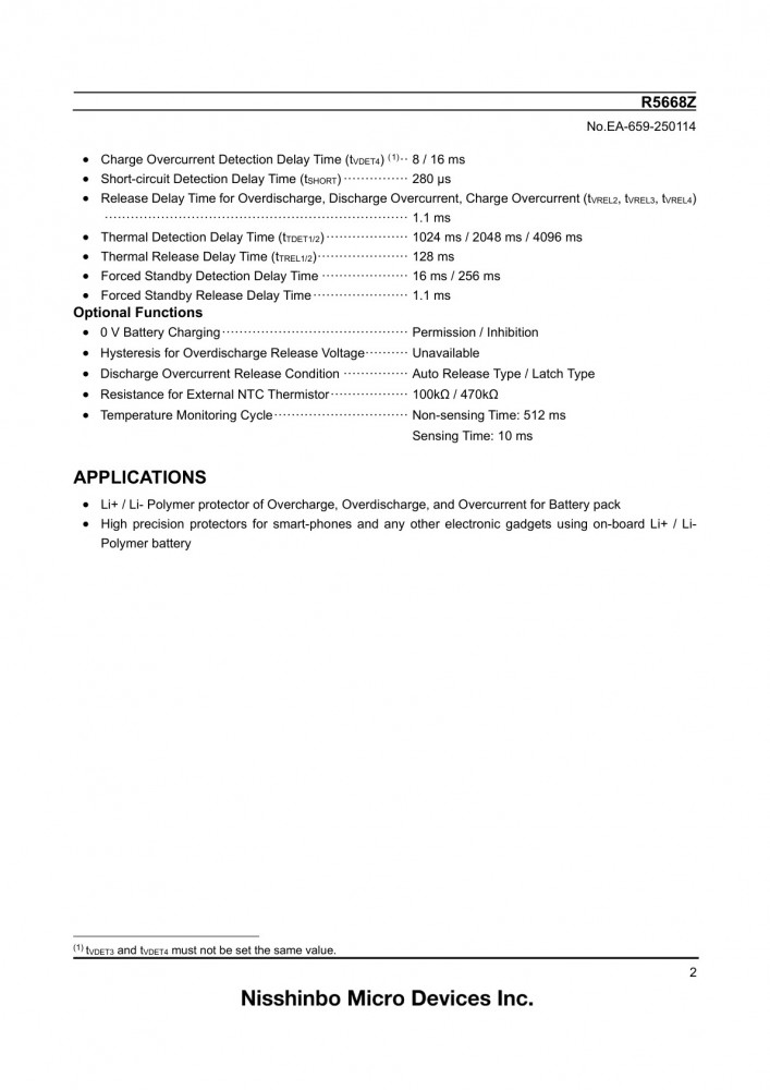R5668Z datasheet page 2
