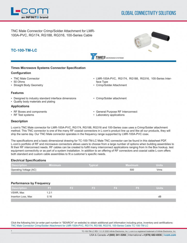 TC-100-TM-LC technical document page 1