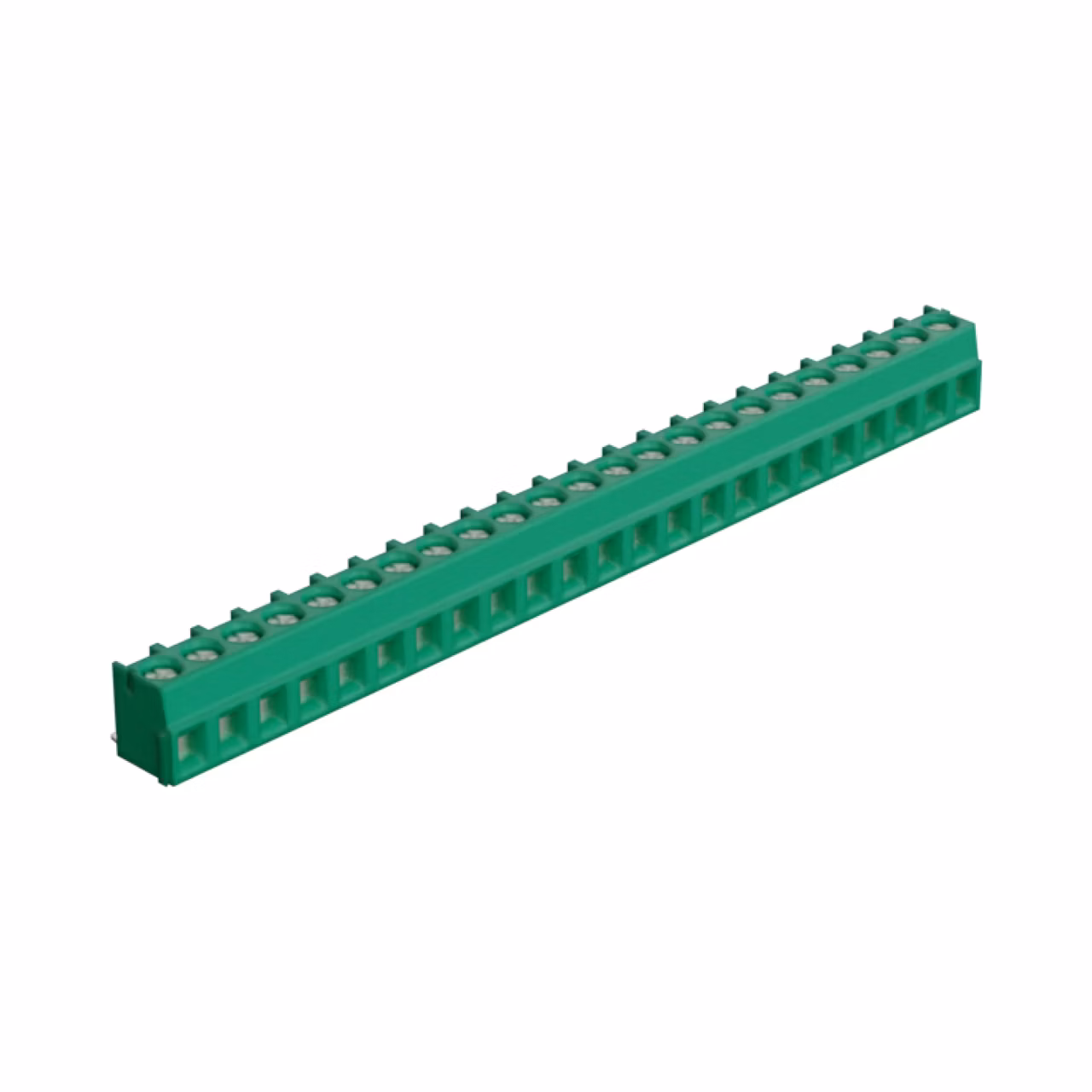 5.00mm Pitch Eurostyle Horizontal Fixed Mount PCB Terminal Block, Green Housing, 23 Circuits for sale