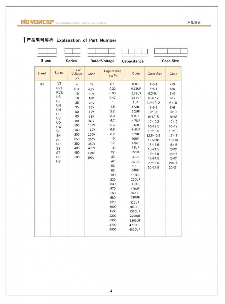 Honor Elec datasheet page 4