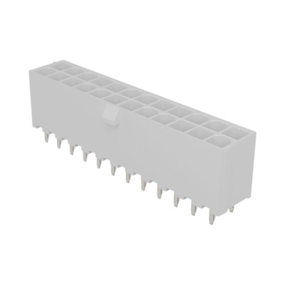 Mini-Fit Jr. Vertical Header, 4.20mm Pitch, Dual Row, 24 Circuits, without Snap-in Plastic Peg PCB Lock, PA Polyamide Nylon 6/6 94V-0, Matte Tin, Natural for sale
