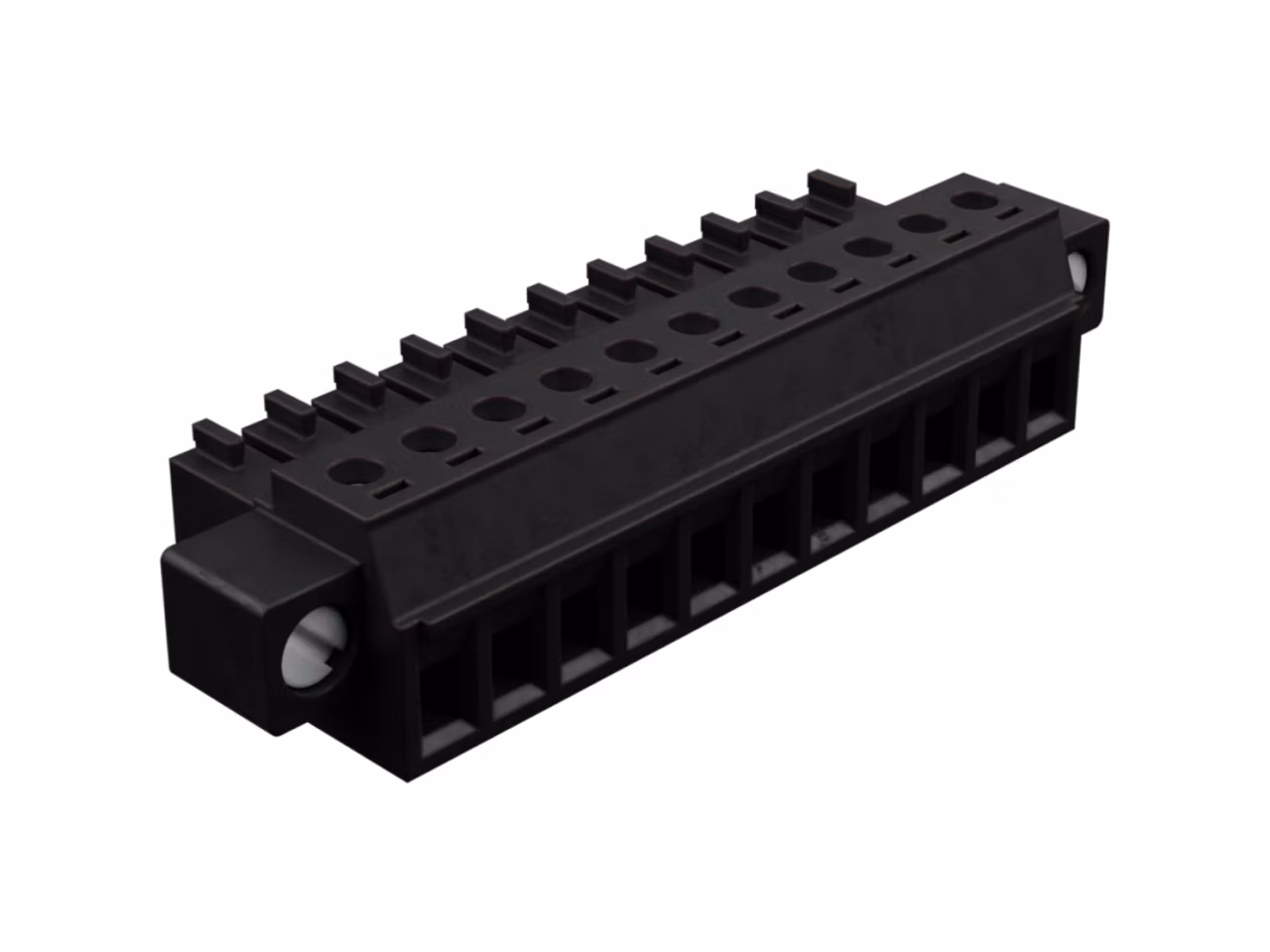 3.81mm Pitch Eurostyle Horizontal Plug, with Retention Screws, Gold (Au) Plated, Black, 11 Circuits for sale