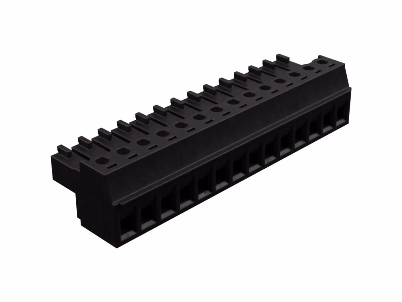 3.81mm Pitch Eurostyle Horizontal Plug, with Standard Imprinting, Gold (Au) Plated, Black, 14 Circuits for sale