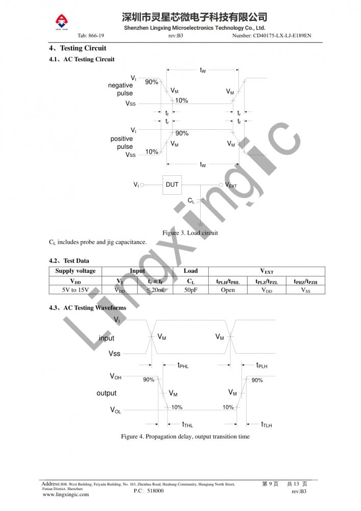 CD40175BM(LX) datasheet page 9