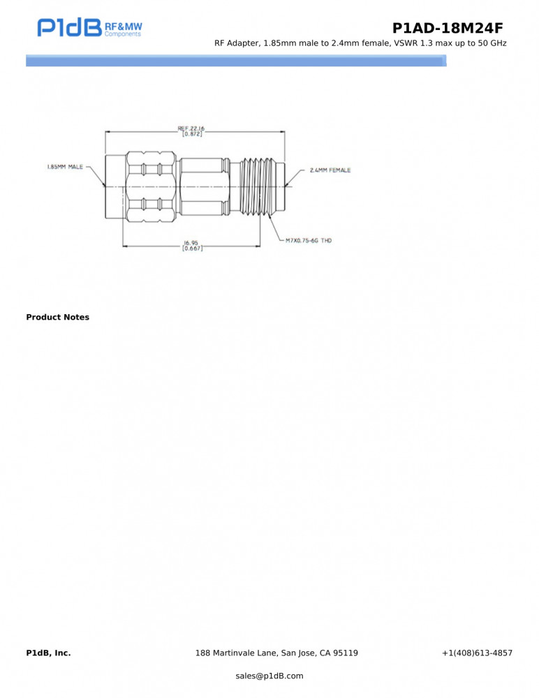 P1AD-18M24F product documentation page 2