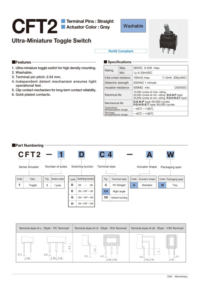CFT2-1EC6-AW product document page 1