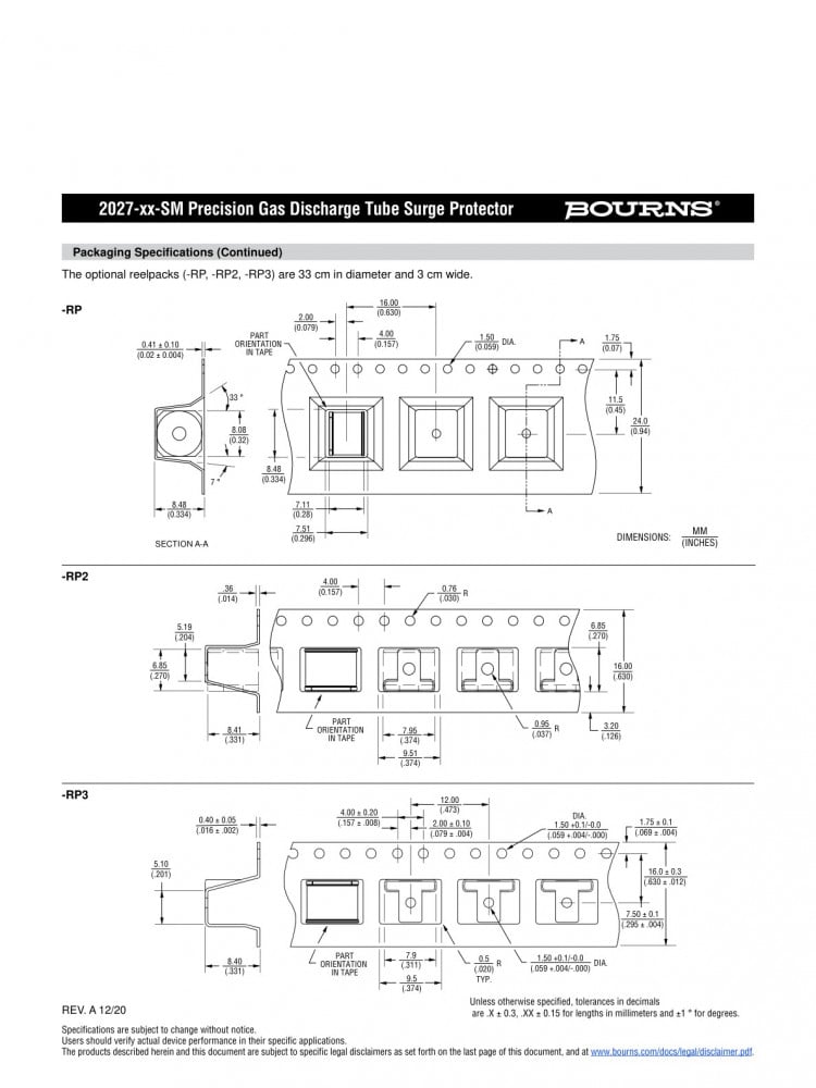 BOURNS 2027-07-SM datasheet page 3