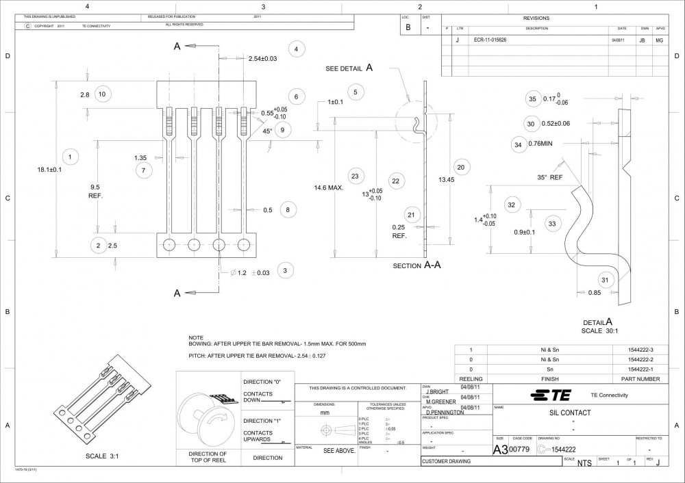 TE Connectivity 1544222-2 technical document preview