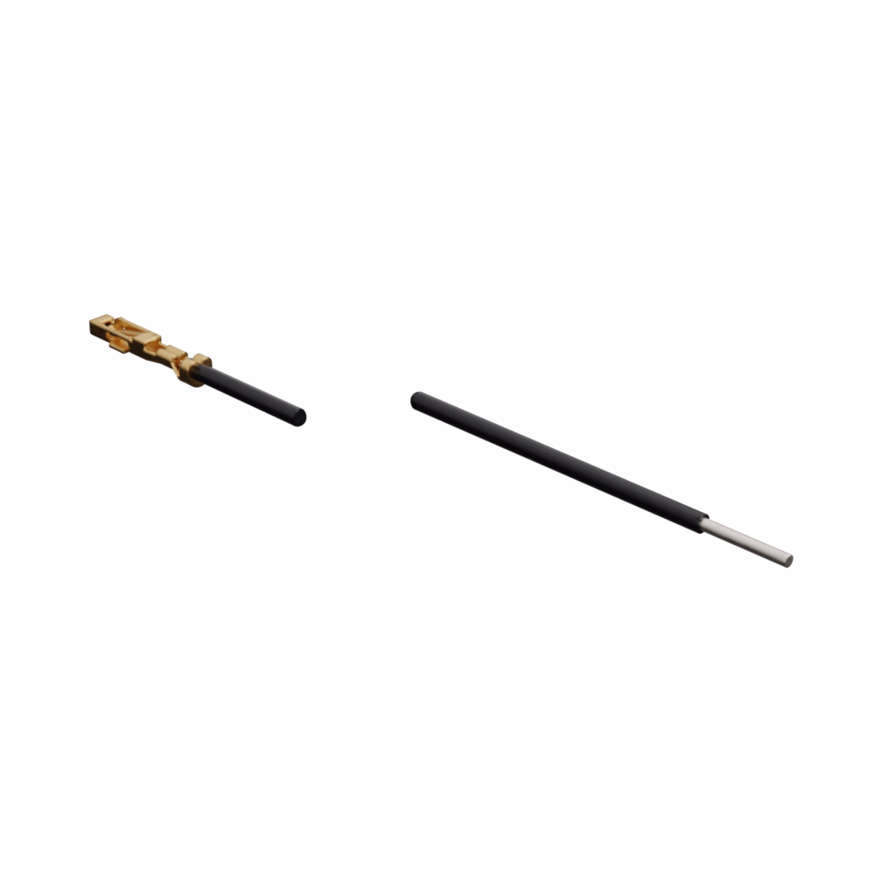 Pre-Crimped Lead iGrid-Female-to-Pigtail, Gold (Au) Plating, 225.00mm Length, 26 AWG, Black for sale