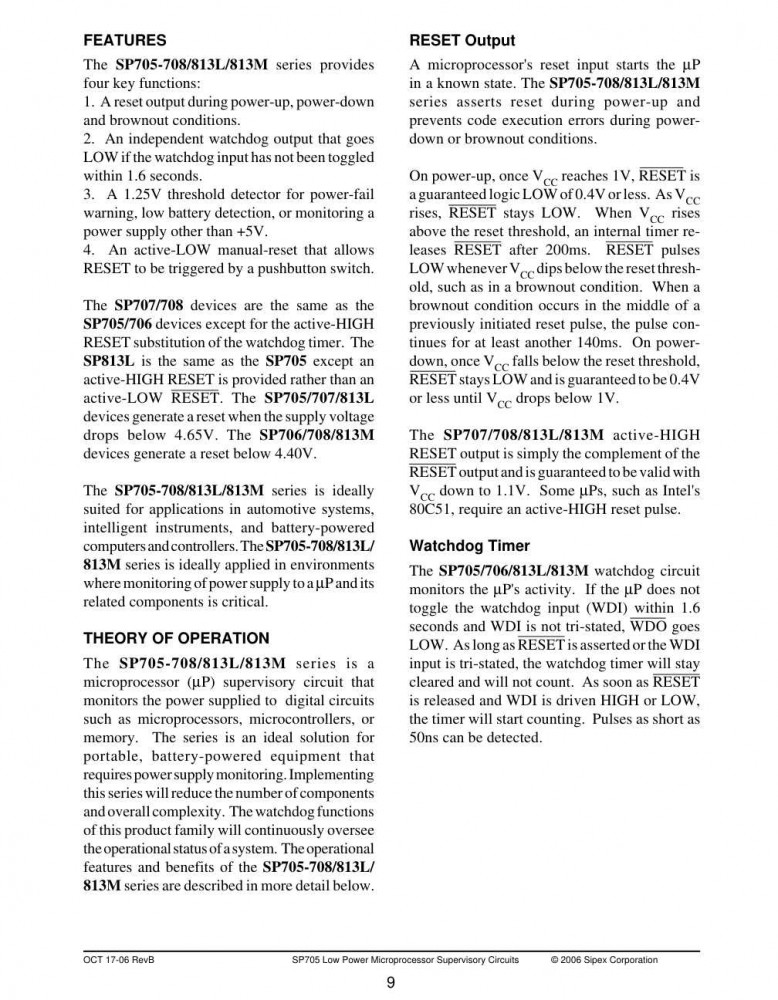 SP707EN datasheet page 9