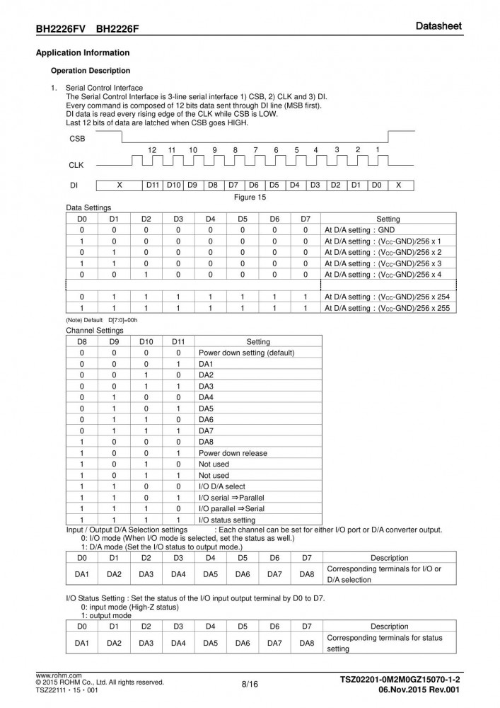 BH2226FV-E2 datasheet page 8