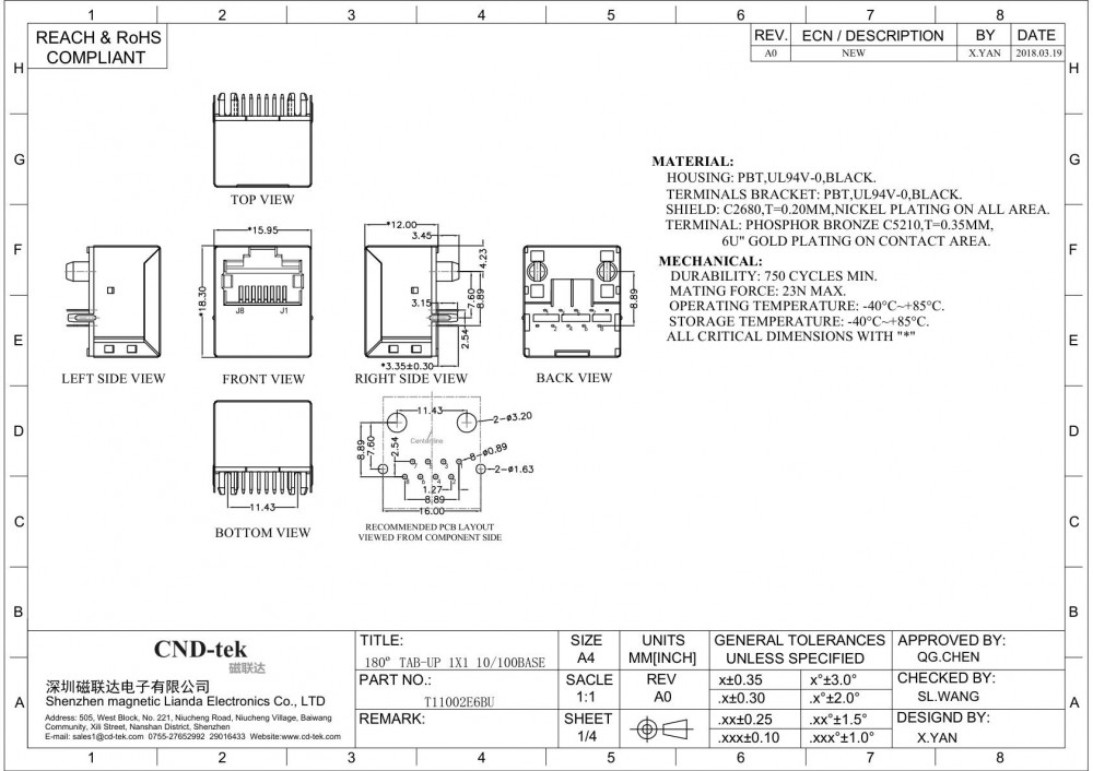 T11002E6BU datasheet page 1