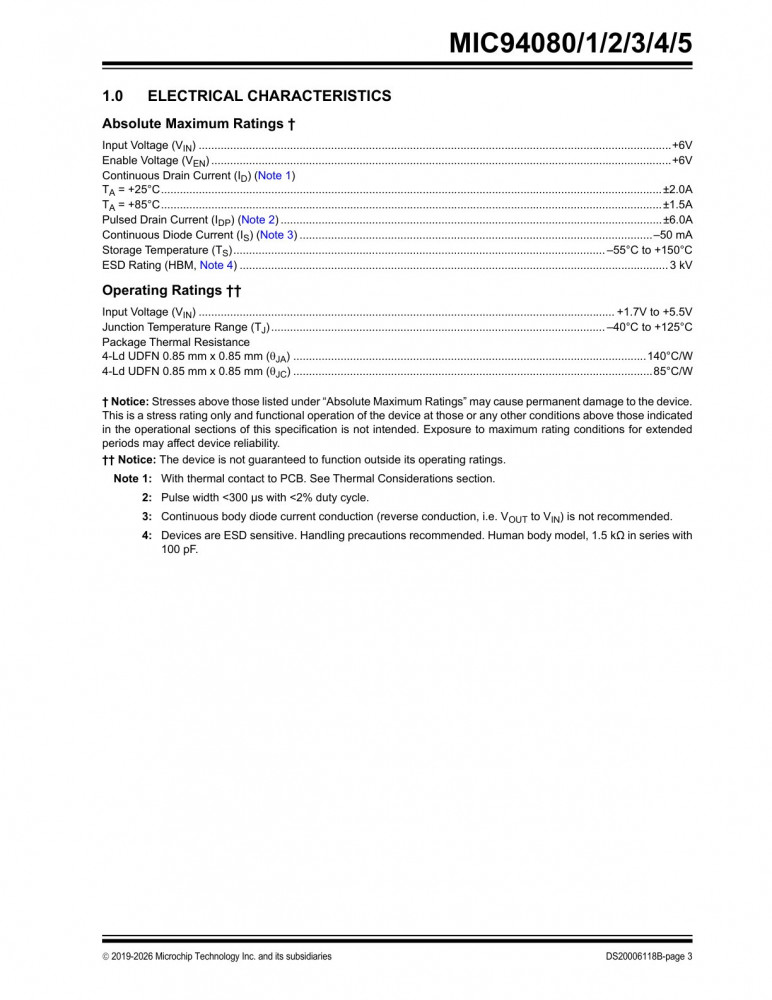 MIC94085 datasheet page 3