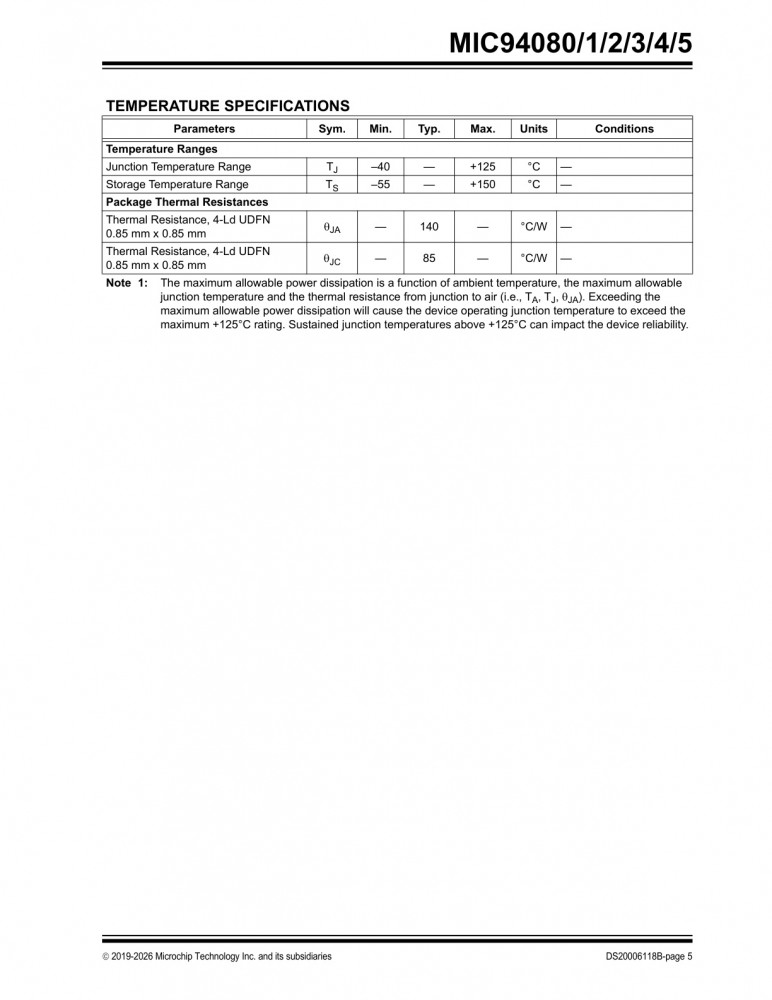 MIC94085 datasheet page 5