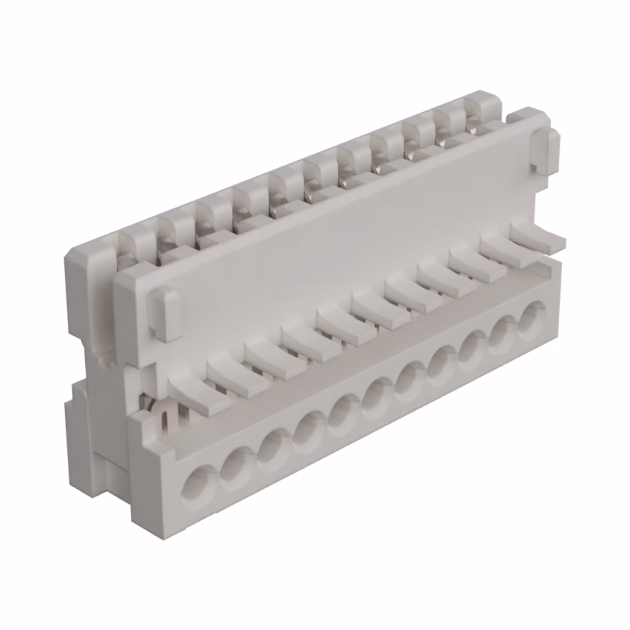 Appli-Mate RAST 2.5 Female Connector, 2.50mm Pitch, 11 Circuits, Positions B, C, D, G, H, I, J & K Removed, Open Endwalls for sale