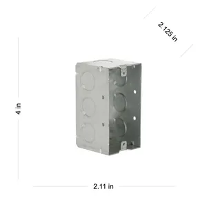 4 in. x 2 in. Handy Box, Welded, 2-1/8 in. Deep, Eleven 1/2 in. KO's for sale