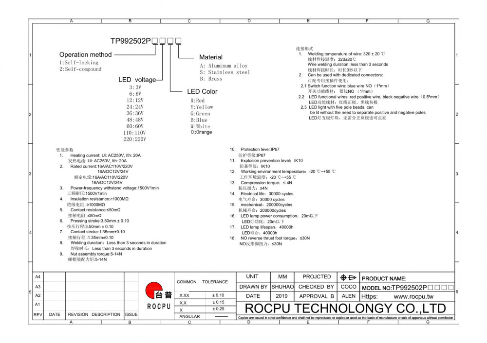 TP992502 technical documentation page 2
