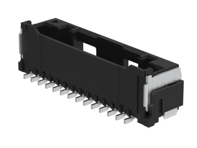 1.00mm Pitch, Pico-Clasp Low-Halogen Receptacle Crimp Housing, Dual Row,  Inner Positive Lock, 20 Circuits, Black