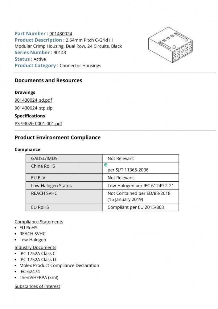 901430024 technical document preview, page 1