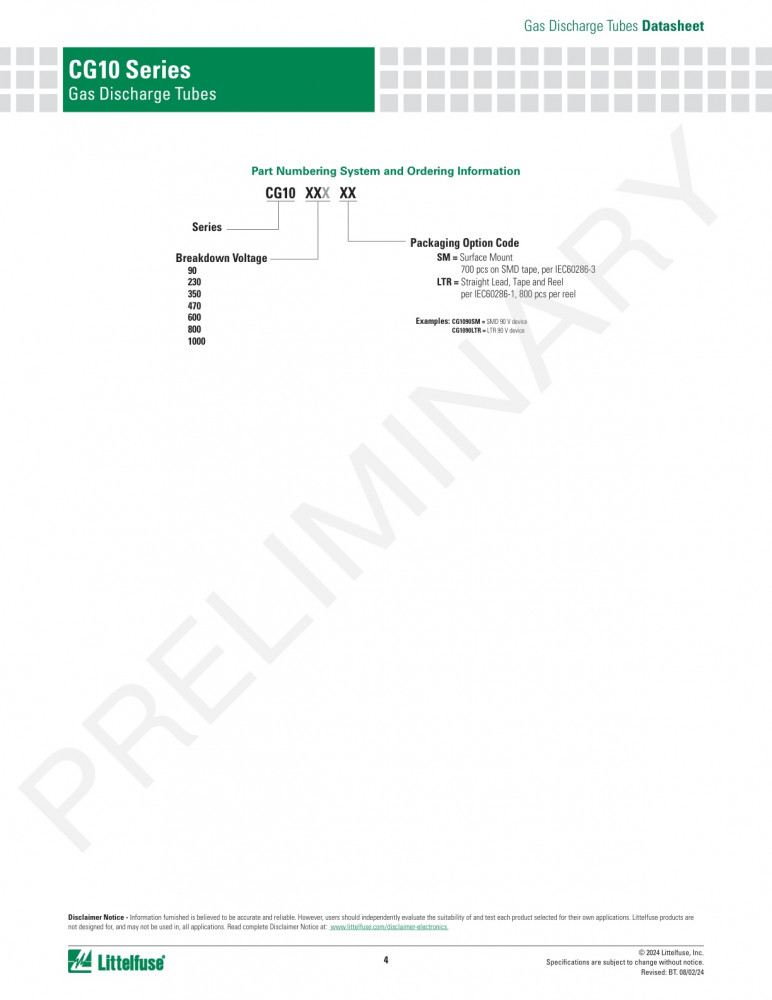 CG10 Series datasheet page 4