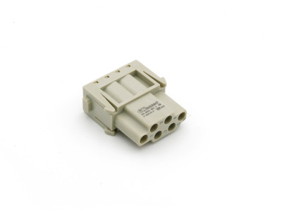 Heavy-Duty Screw Terminal Insert, Male, 3-Pole, 10A, without Wire Protection, Gold (Au) Plated Contacts, Size 3A «21x21», Grey