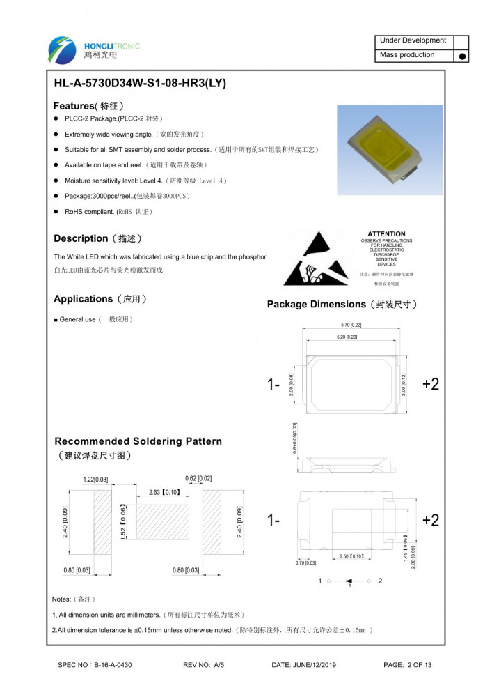 Datasheet page 2
