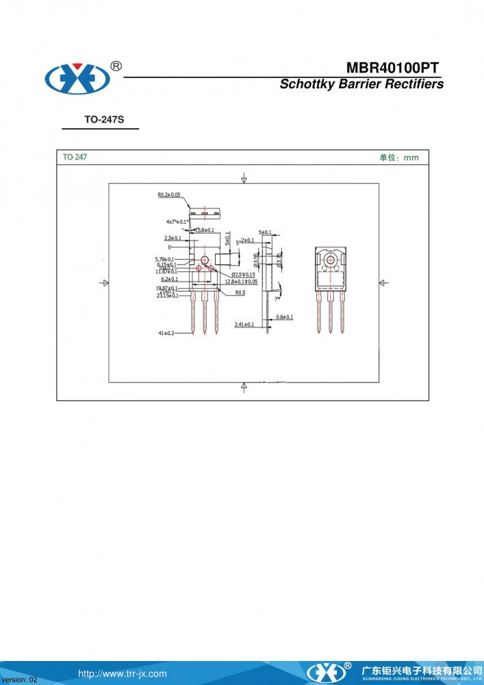 MBR40100PT package drawing