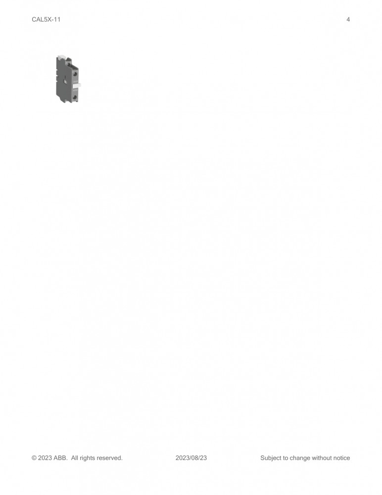 ABB CAL5X-11 technical document page 4