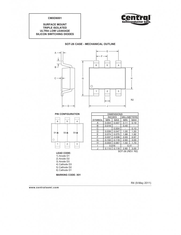 CMXD6001 datasheet page 2