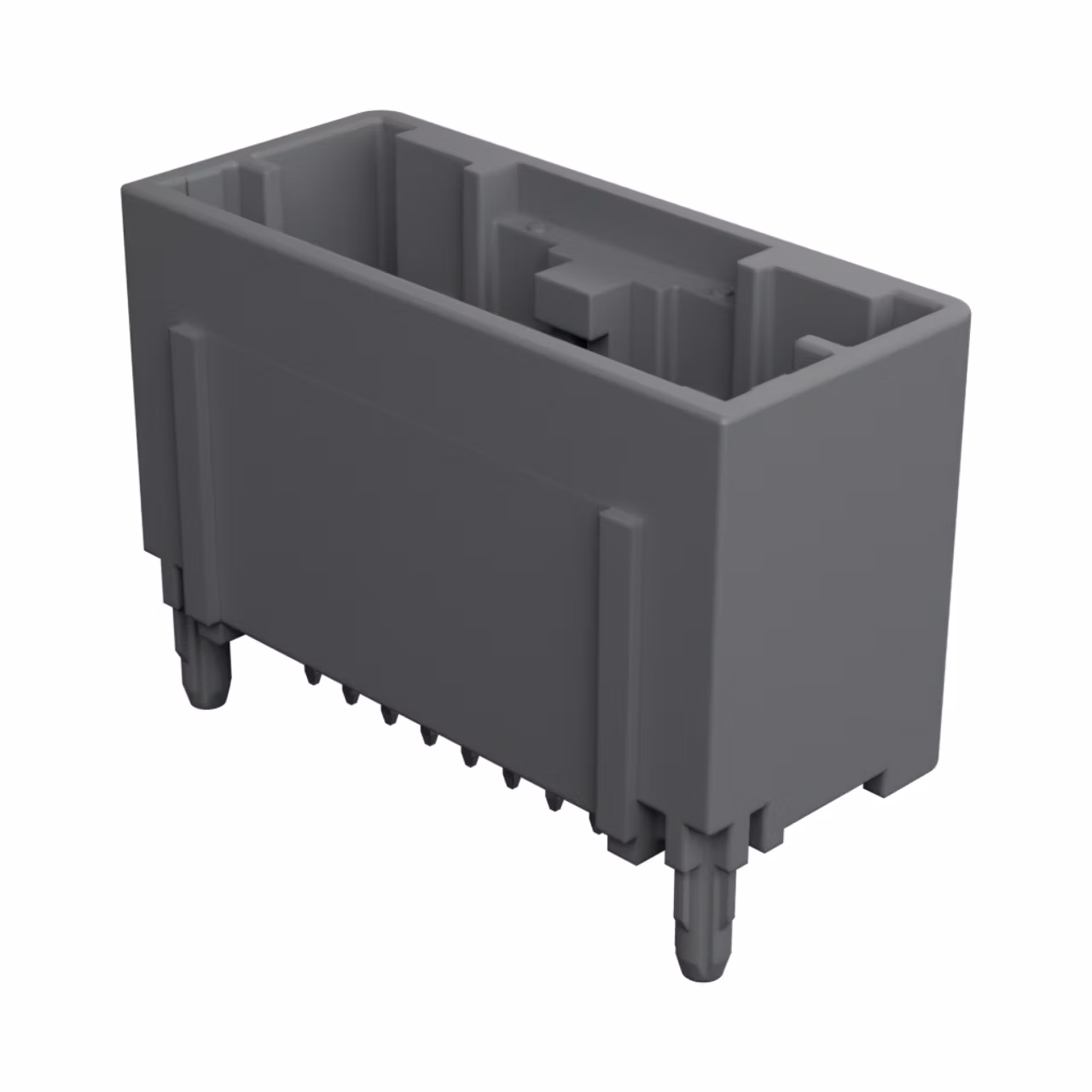 Mini50 Unsealed Vertical Header, UL 94 HB, Dual Row, 16 Circuit, Polarization Option B, Gray, Tube for sale