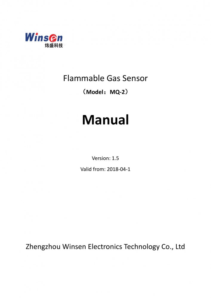 MQ-2 manual page 1