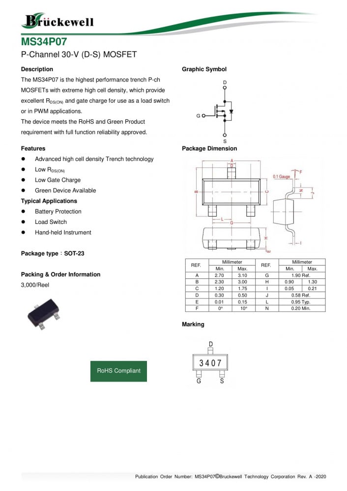 MS34P07 datasheet page 1