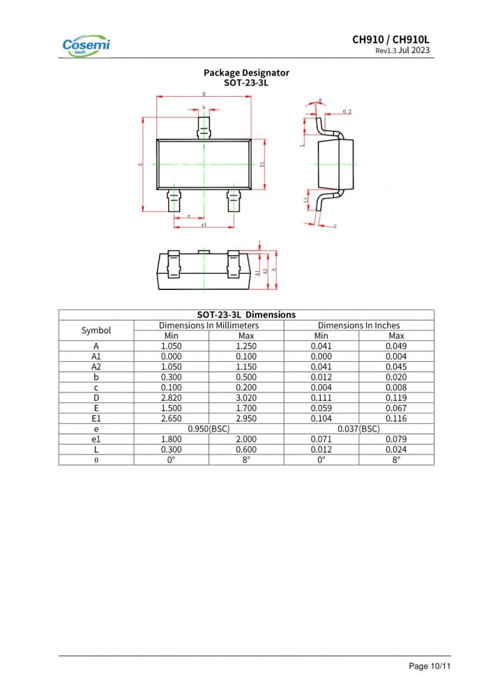 CH910TB datasheet page 10