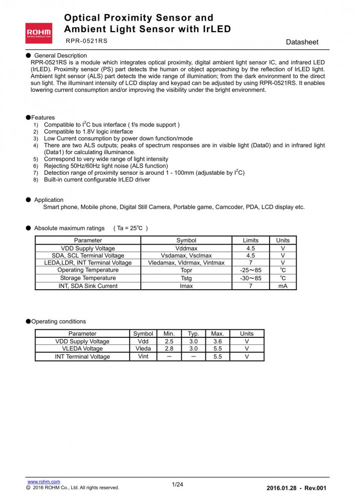RPR-0521RS technical document page 1