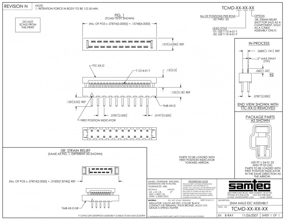 Samtec TCMD-24-01 technical document preview