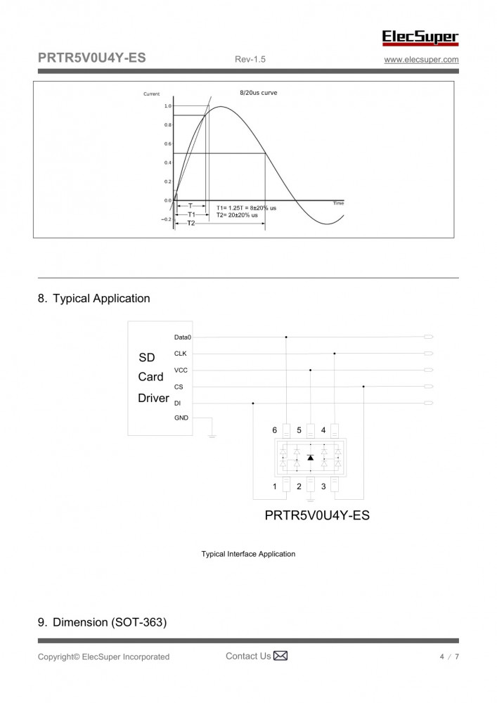 PRTR5V0U4Y-ES datasheet page 4