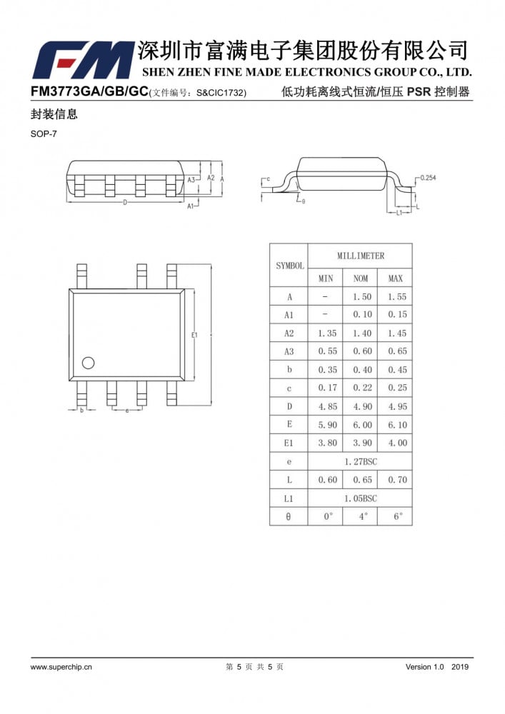 FM3773GA datasheet page 5