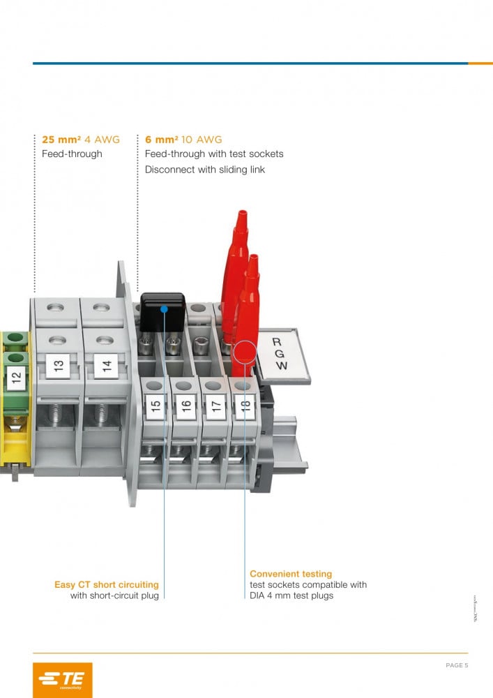 TE Connectivity RGW terminal block documentation page 5