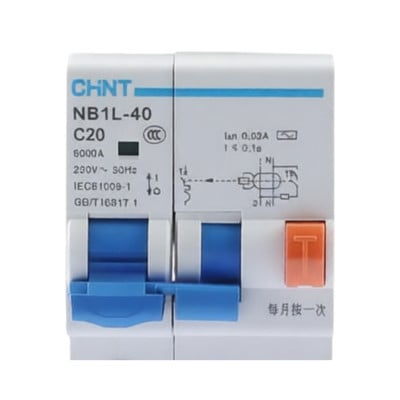 CHINT NB1L-40 2P C32 30mA(R) Miniature Residual Current Circuit Breaker