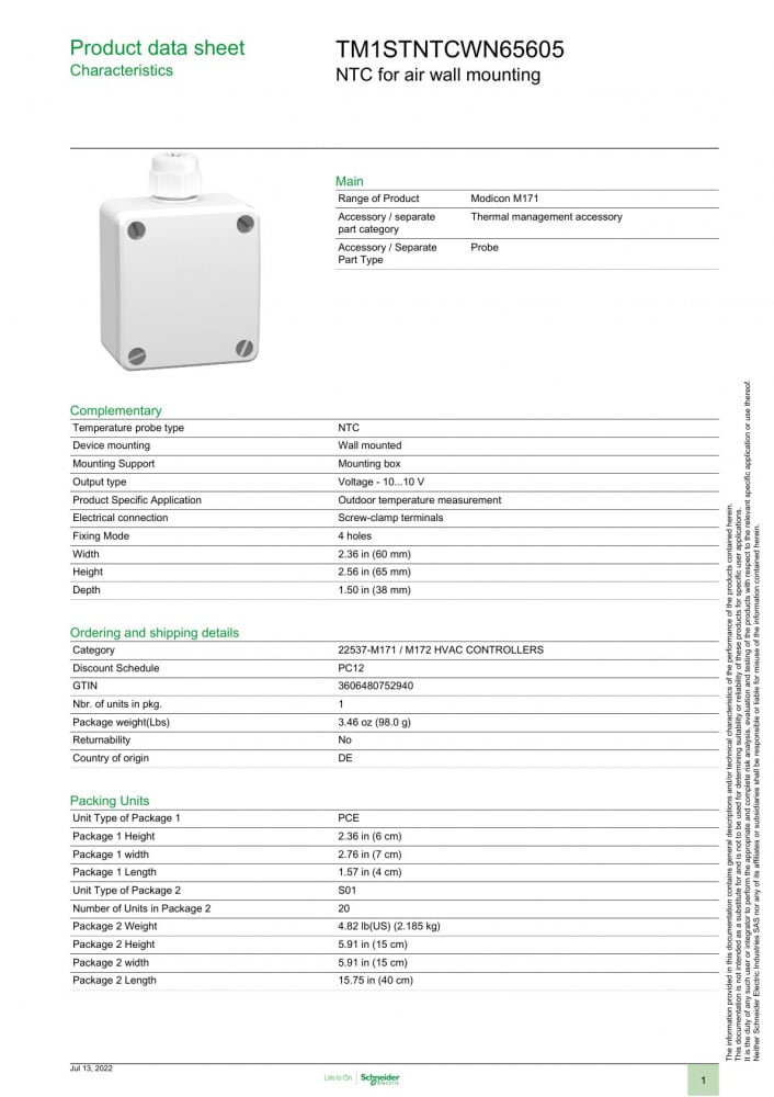 TM1STNTCWN65605 technical document page 1
