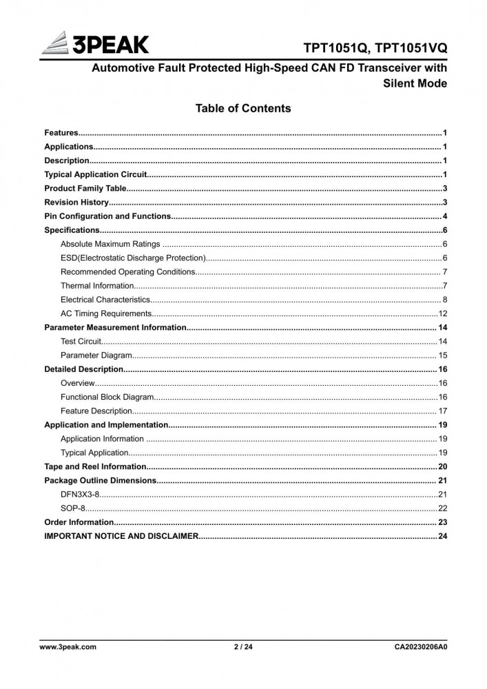 TPT1051Q-SO1R-S datasheet page 2